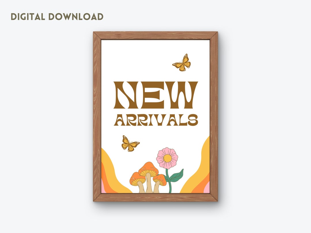 New Arrivals Sign, Summer Autumn Season Arrival Signage, Retail Store ...