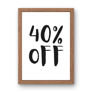 Sale Sign Bundle Deal X6, Boutique Sale Sign, Printable, 10% 20 30 40 ...
