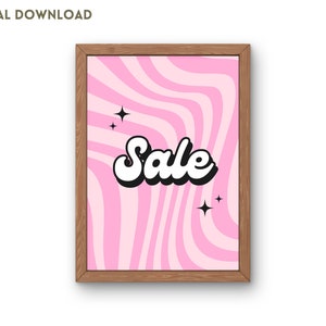 Pink Sale Sign, Boutique Signage, Retail Store Poster, Shop Discount ...