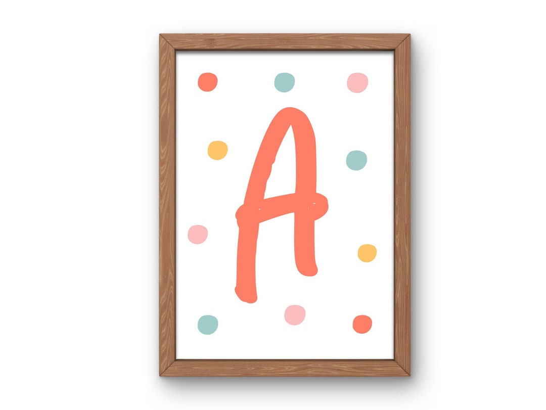 Letter A Poster Initial A Sign for Baby Kids Teens Adults - Etsy