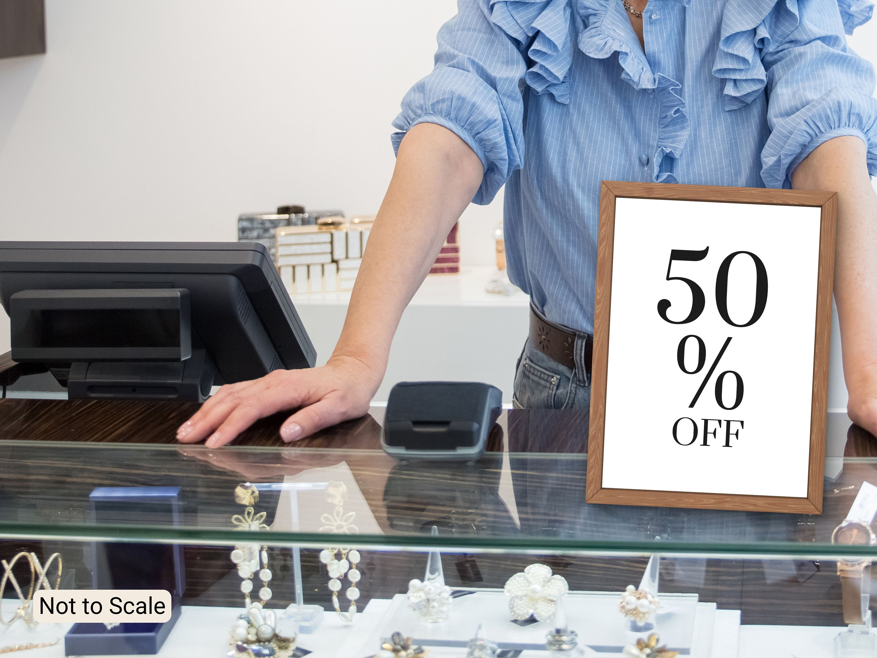 50% off Sale Sign, Printable Sale Poster for Retail Business, Store ...