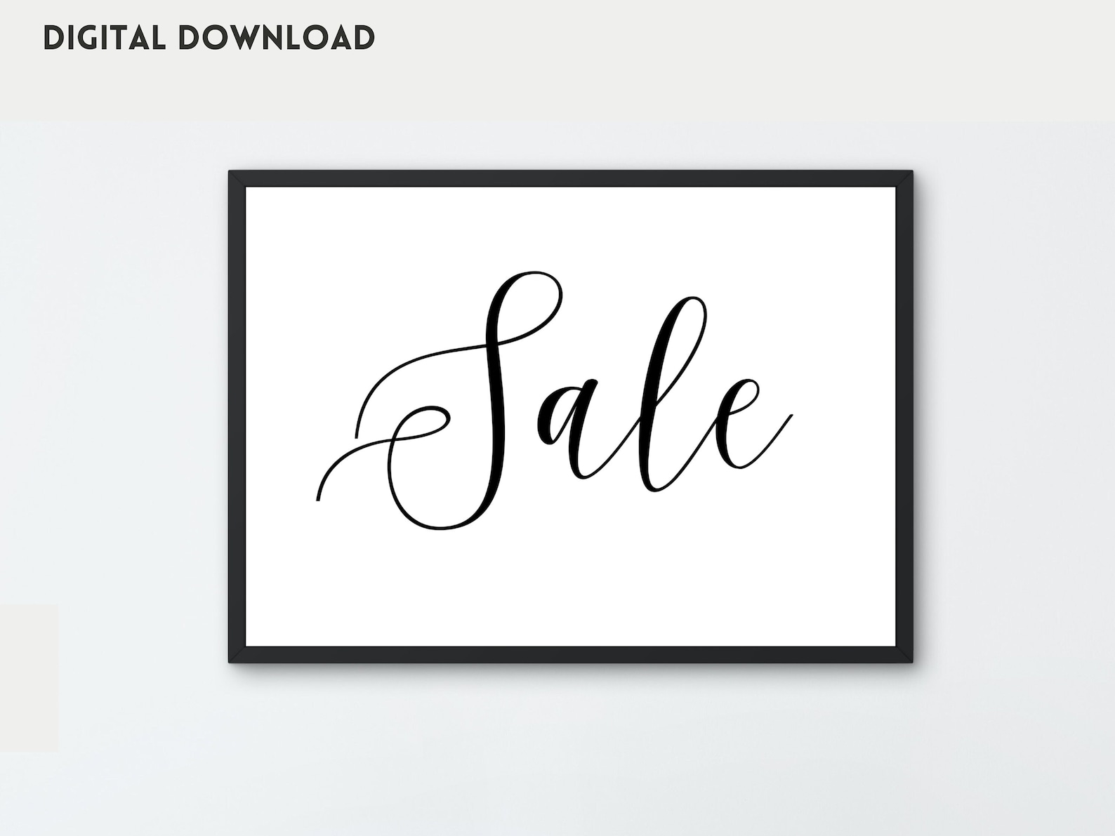 Sale Sign for Boutique Store, Printable Retail Sale Sign, Black Cursive ...