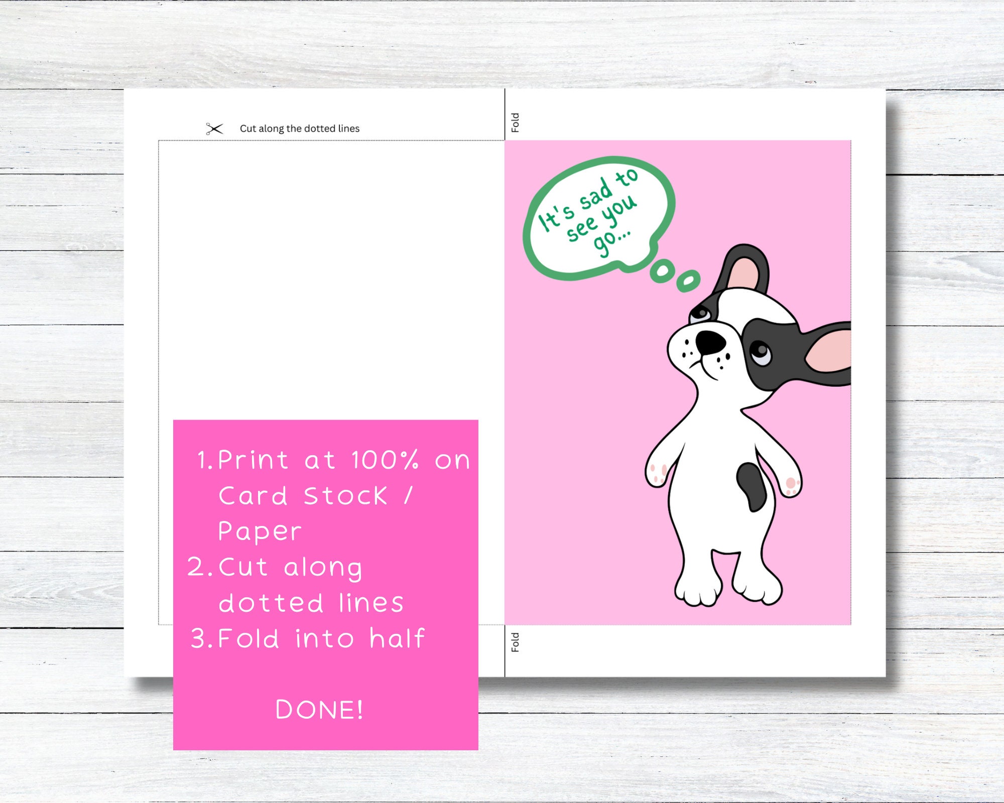 Dog Farewell Card Cute Puppy Goodbye Card Retirement Card - Etsy