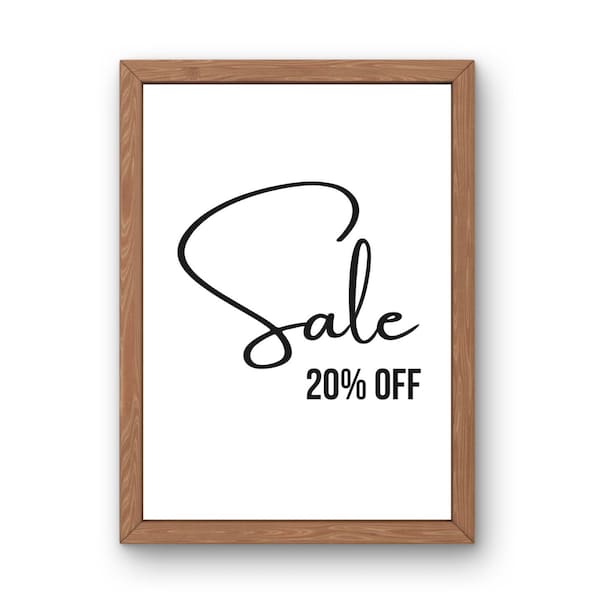 20 Percent off Sign - Etsy