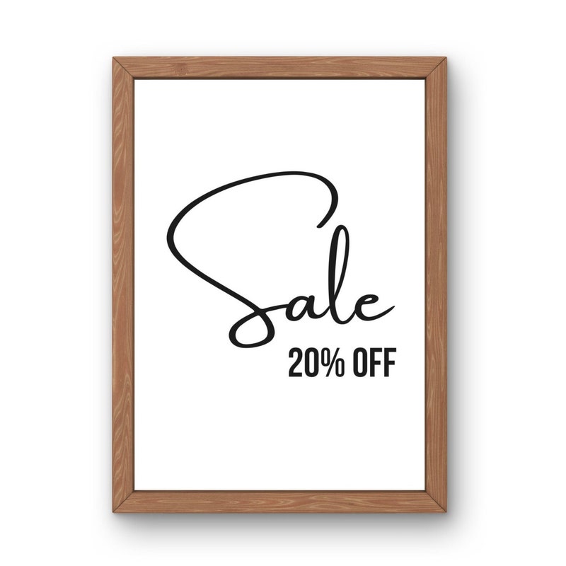 20 Percent off Sign - Etsy