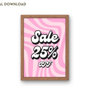 Sale Sign Bundle, Boutique Sale Sign, Printable Sale Poster, 10% 20 25 ...