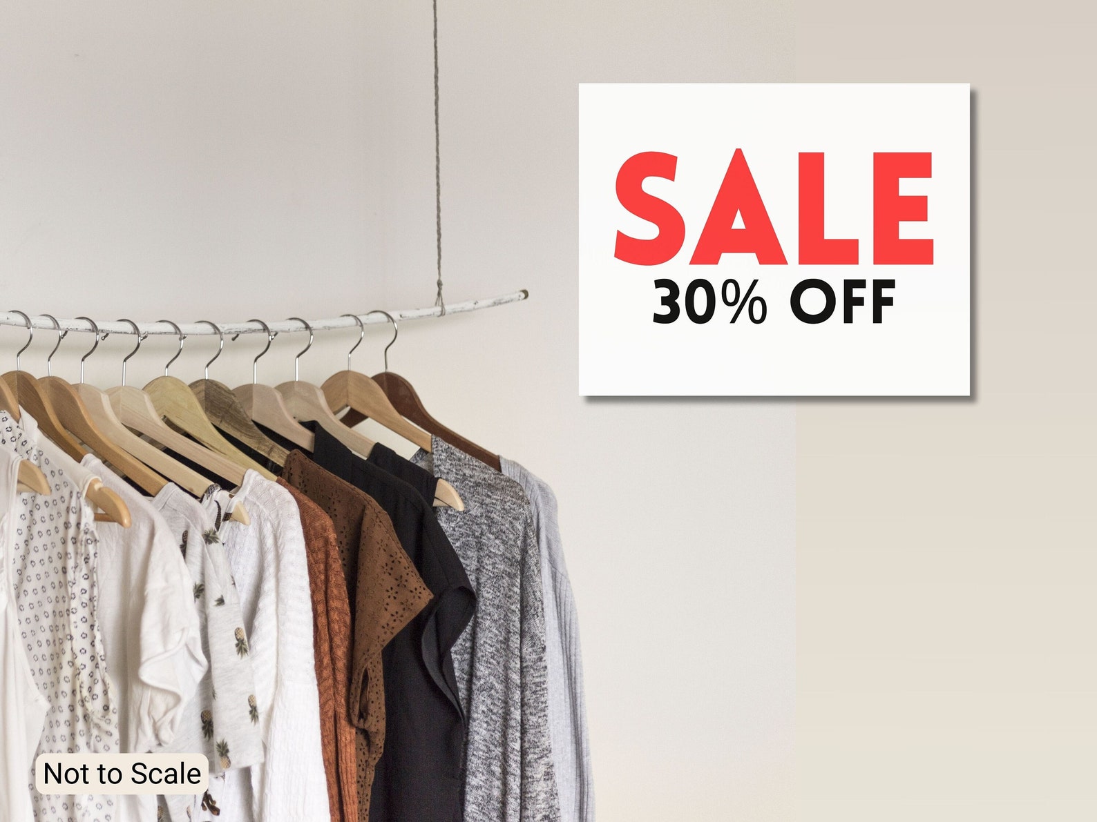 30% off Sale Poster, 30 Percent Signage, Printable Sale Sign for Retail ...