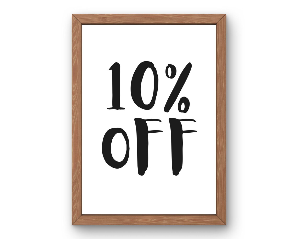 Sale Sign Bundle Deal X6, Boutique Sale Sign, Printable, 10% 20 30 40 ...