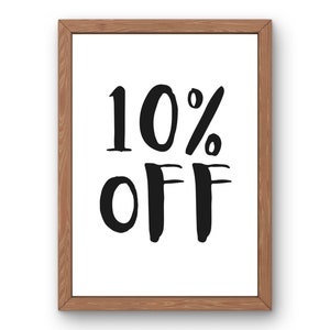 Sale Sign Bundle Deal X6, Boutique Sale Sign, Printable, 10% 20 30 40 ...