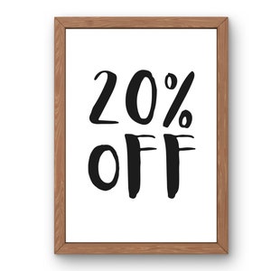 Sale Sign Bundle Deal X6, Boutique Sale Sign, Printable, 10% 20 30 40 ...