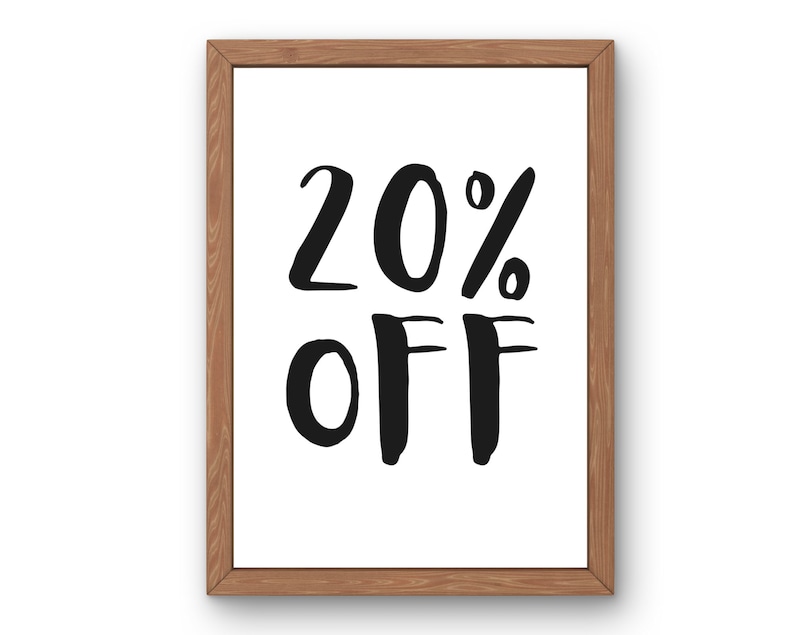 Sale Sign Bundle Deal X6, Boutique Sale Sign, Printable, 10% 20 30 40 ...