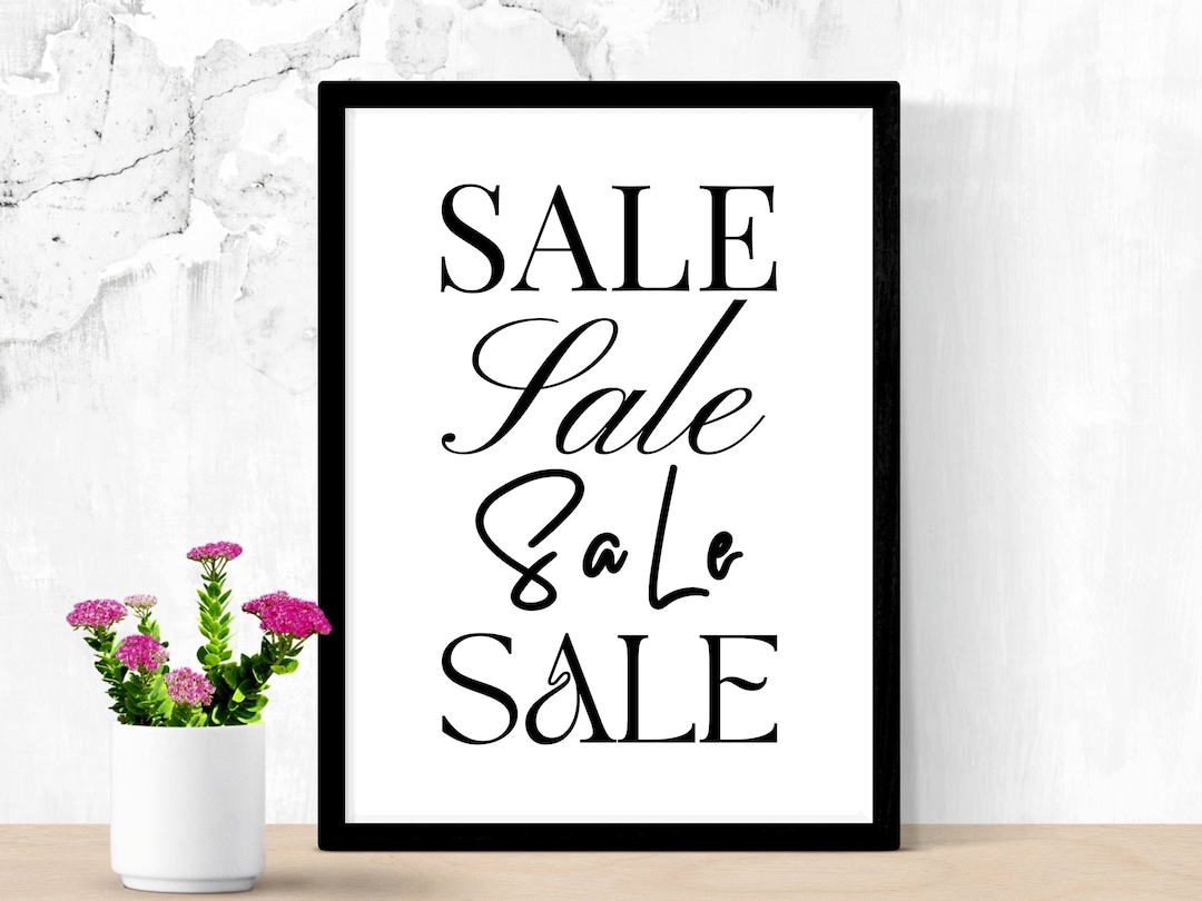 Boutique Sale Sign for Retail Store, Discount Signage, Business Promo ...