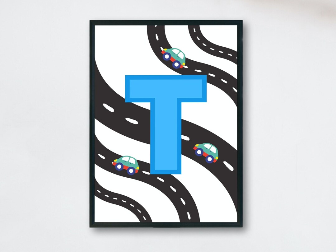 Printable Initial t Poster Letter T Wall Art - Etsy Hong Kong