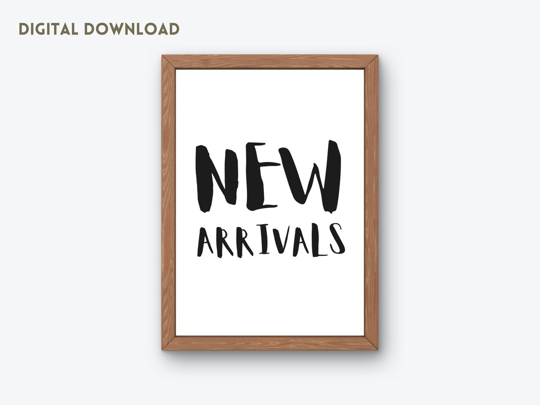 New Arrivals Sign, Spring Summer Season Arrival Signage, Retail ...