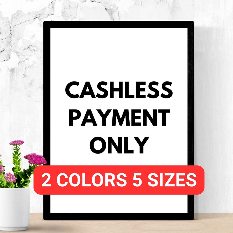 Credit Cards Only Sign - Etsy