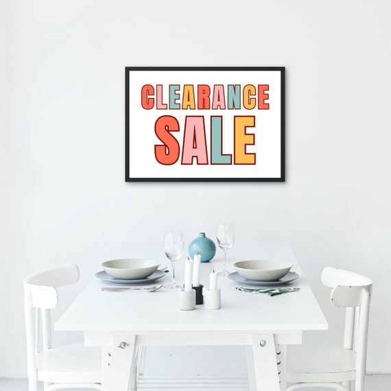 Clearance Sale Signs Printable