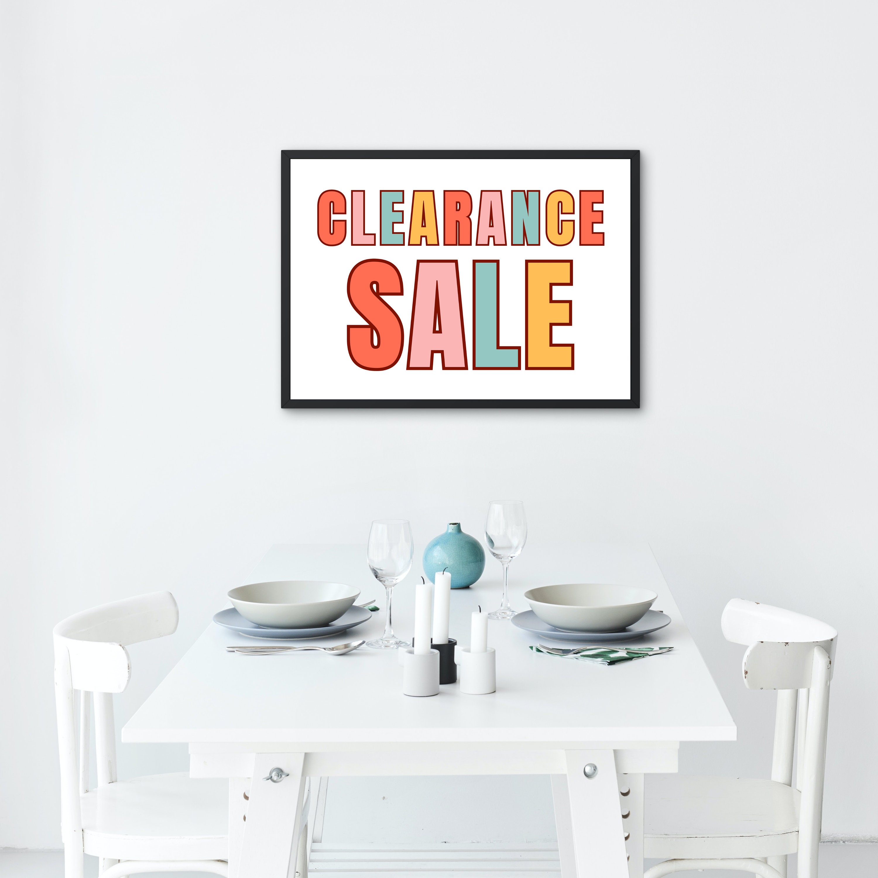 Clearance Sale Sign, Retail Store Discount Signage, Boutique Poster ...