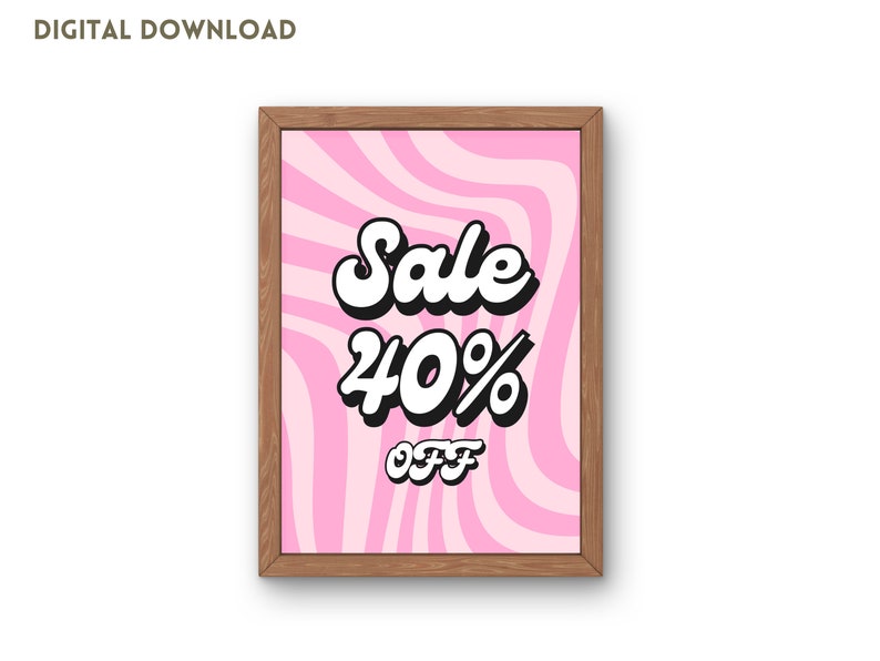 Sale Sign Bundle, Boutique Sale Sign, Printable Sale Poster, 10% 20 25 ...