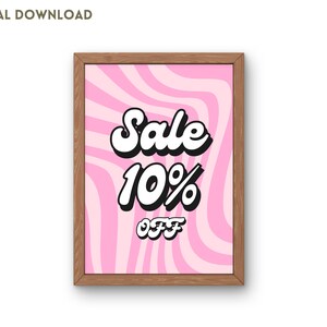 Sale Sign Bundle, Boutique Sale Sign, Printable Sale Poster, 10% 20 25 ...
