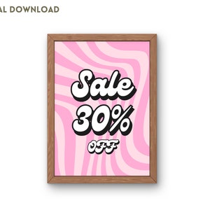Sale Sign Bundle, Boutique Sale Sign, Printable Sale Poster, 10% 20 25 ...