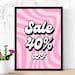 40% off Sale Sign, Pink Sale Sign for Retail Store or Boutique ...