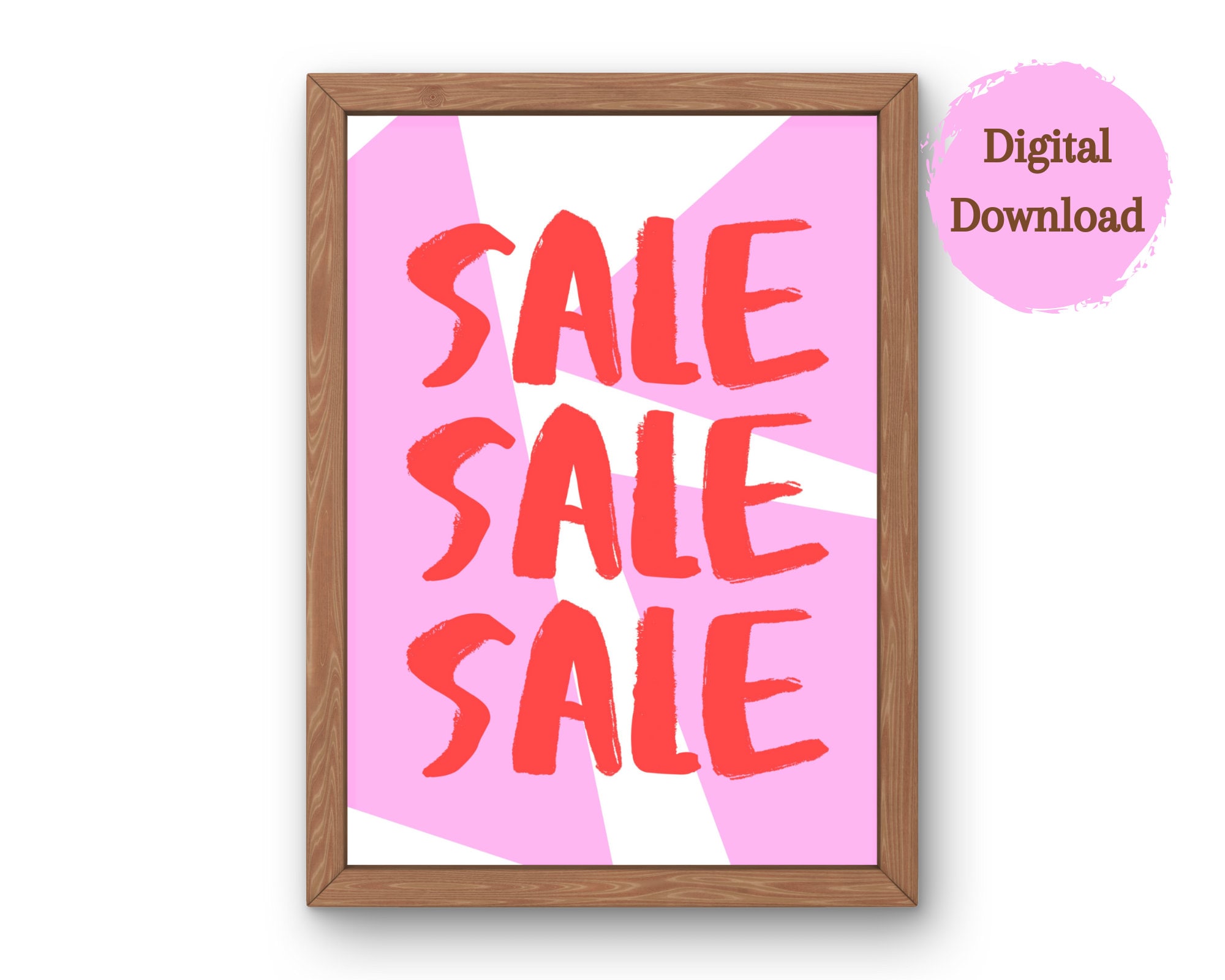Pink Sale Sign, Boutique Sale Sign, Retail Sale Signage, Printable Sale ...