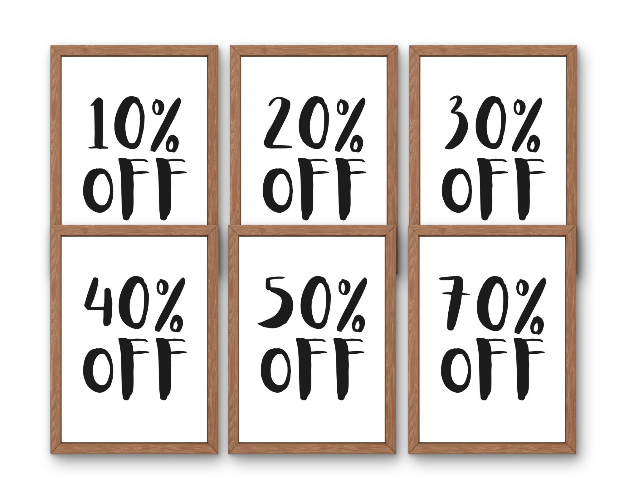 Percentage Off Signs