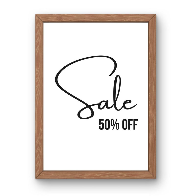 50% off Sale Sign - Etsy