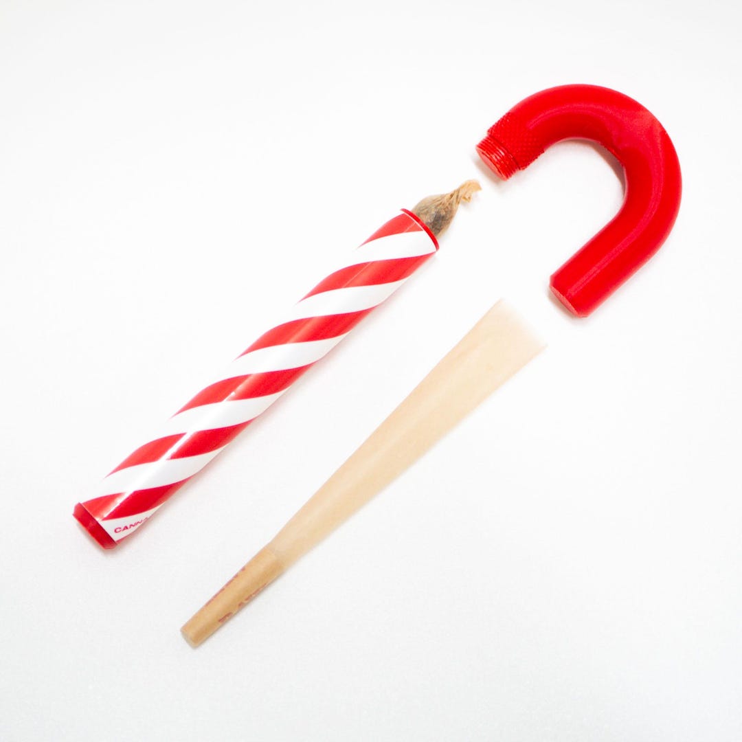 CANNA CANES™ Pre-roll Stash Tube Ornaments | Candy Cane Stash Tube ...