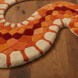 3x10fthand-tufted Snake Rug 3X12FT – Bold Serpent Runner for Hallways ...