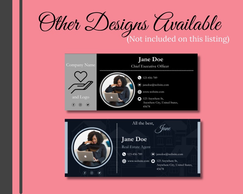 Editable Custom Gmail Email Signature Template Canva Blush - Etsy