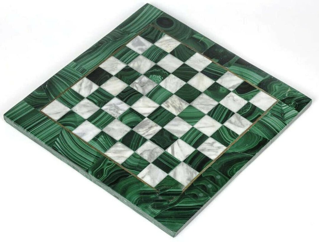 Chess Board With Chess Set Marble Inlay Table for Unique Board Games ...