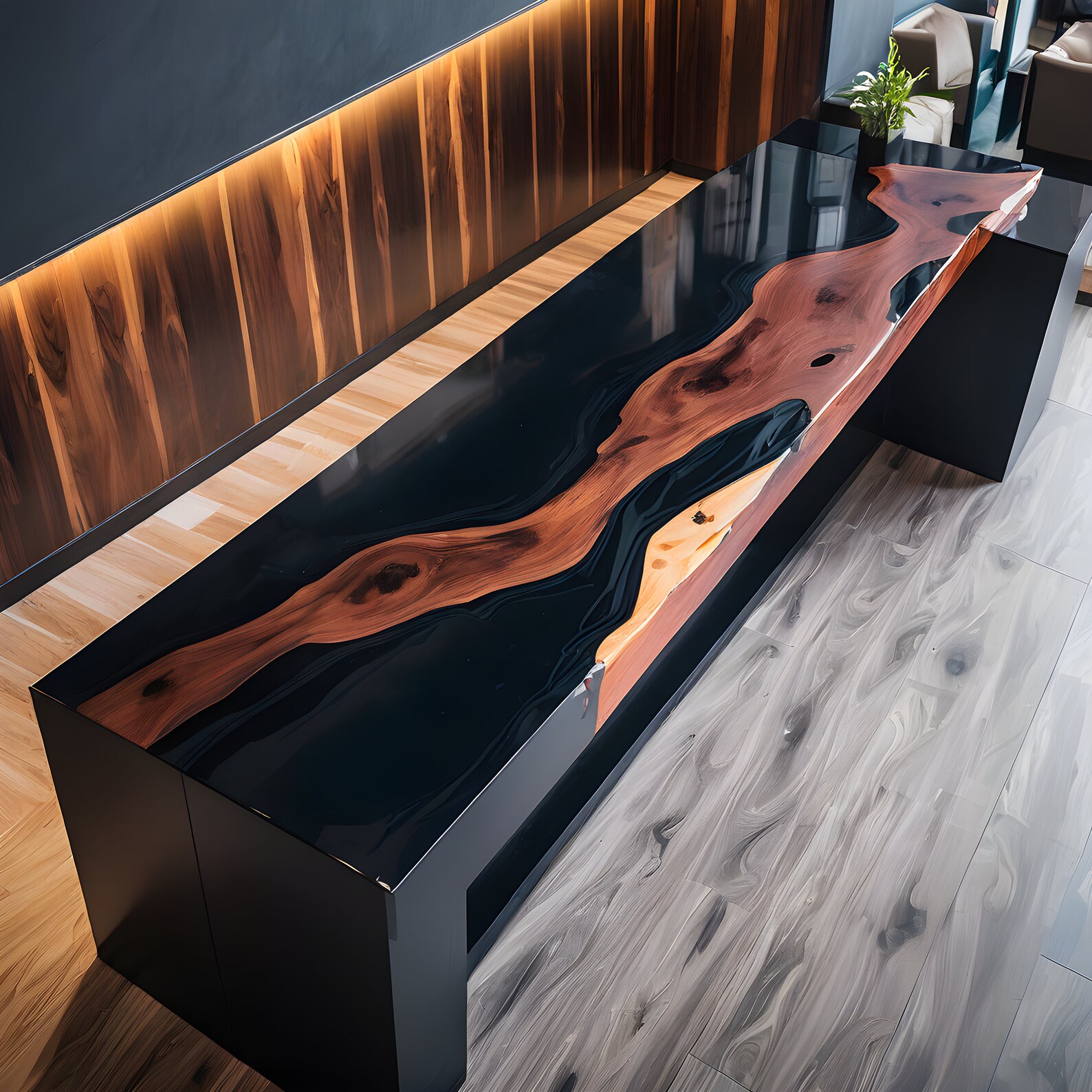 Console Table, Entry Way Table, Custom Order, Epoxy Resin Table ...