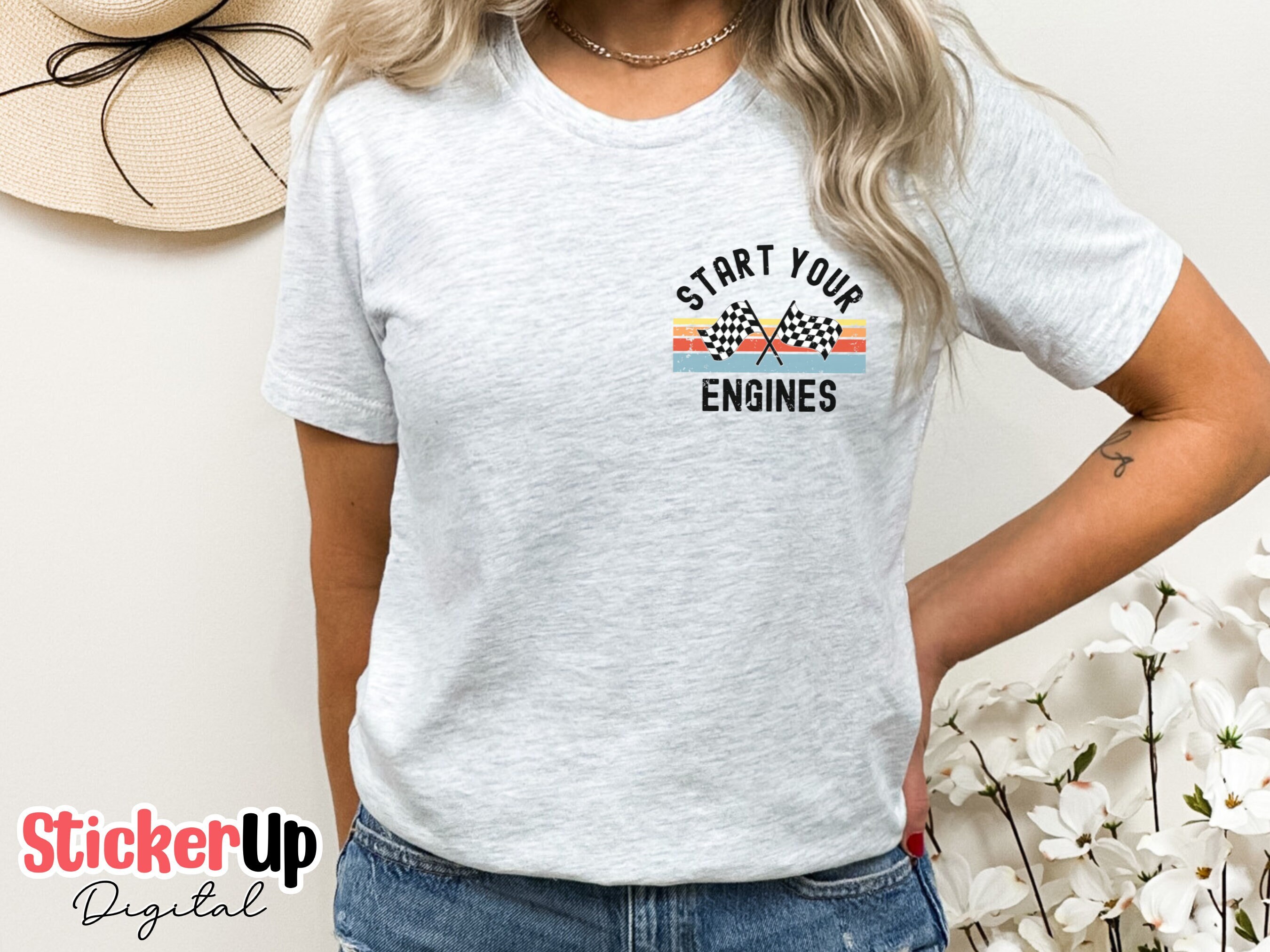 Racing Shirt, Race Day Shirt, Checkered Flag, Start Your Engines ...