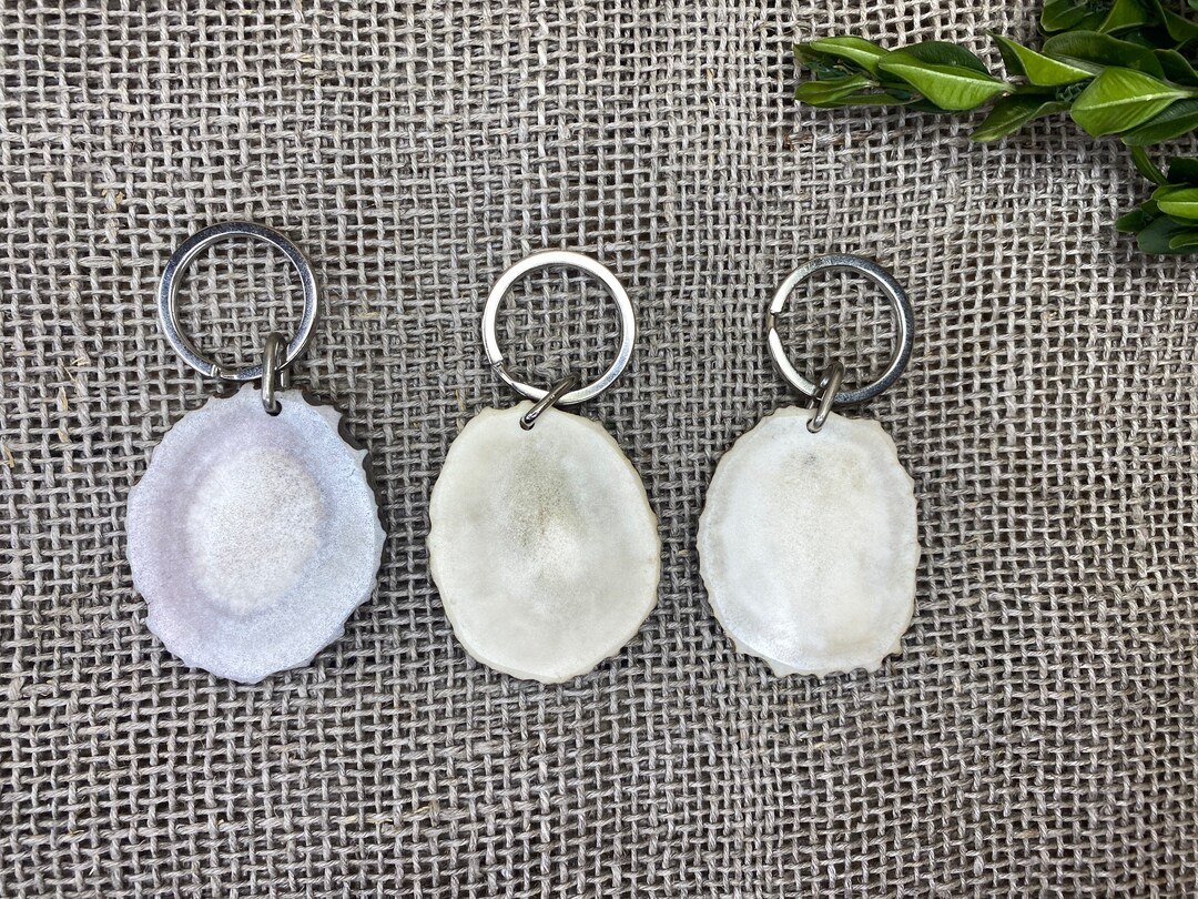3 Real Moose Antler Keyrings, Blank Polished Antler Keychains, Antler ...