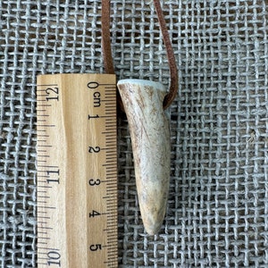 One Deer Antler Pendant With Adjustable Strap, Real Red Deer Antler Tip ...