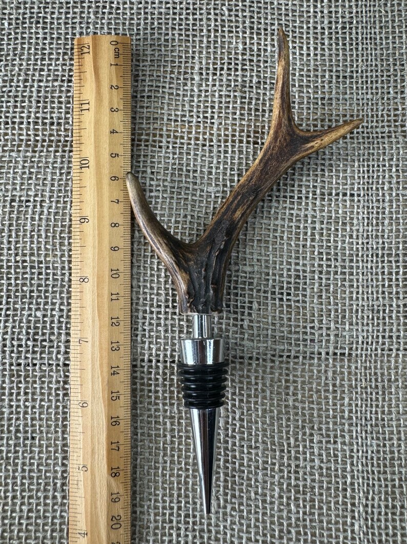 Antler Bar Set Handcrafted Bottle Opener, Wine Opener and Cork, Real ...
