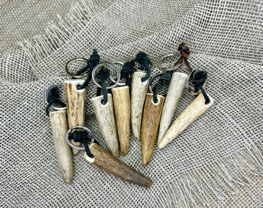 Real Moose Antler Tip Keychain, Rustic Woodland Accessory - Etsy