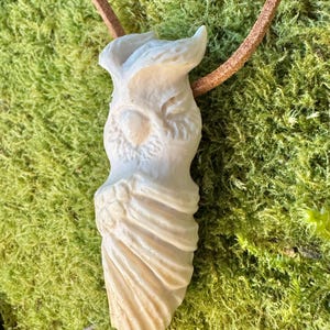Antler Amulet "the Owl", Wisdom Amulet, Handmade Gift for Her, Best ...