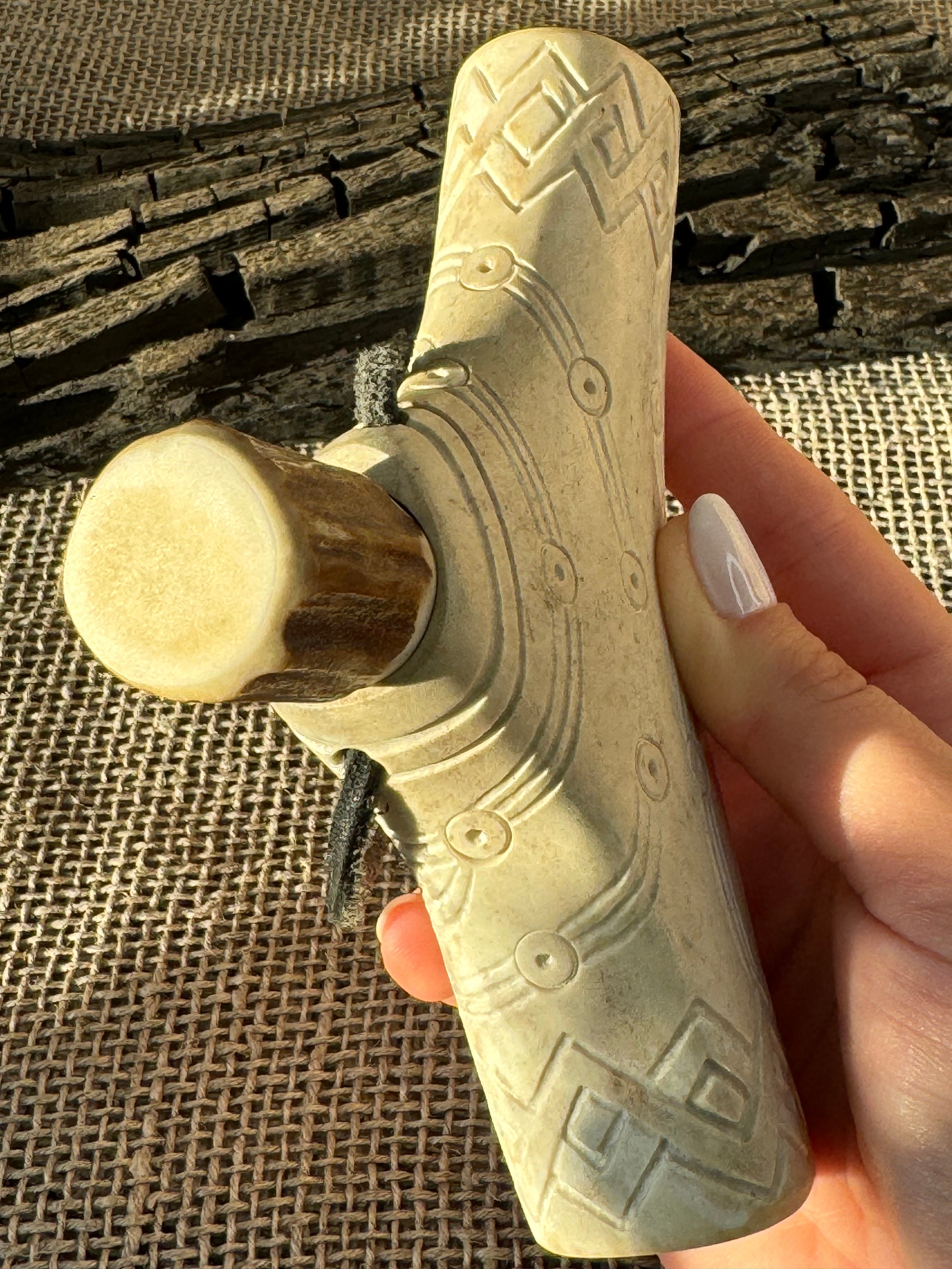 Handcarved Moose Antler Deer Viking Small Salt Case, Handmade Vikings ...