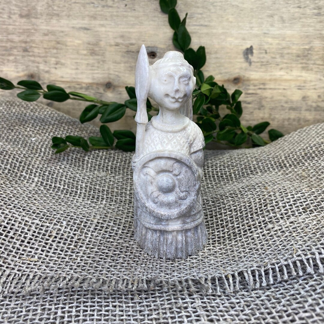 Antler Moose Figurine 'viking Warrior', Christmas Gift, Hand Carved ...