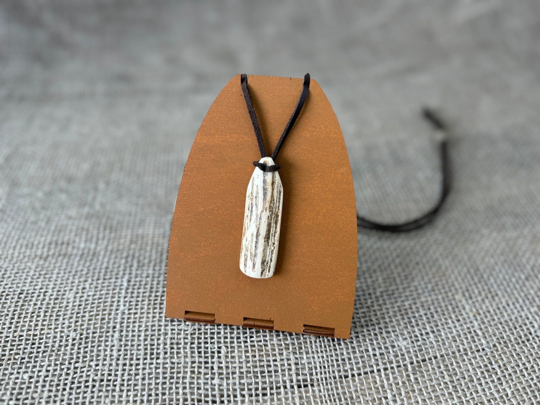 Real Moose Antler Pendant With Adjustable Strap, Sustainable Moose ...