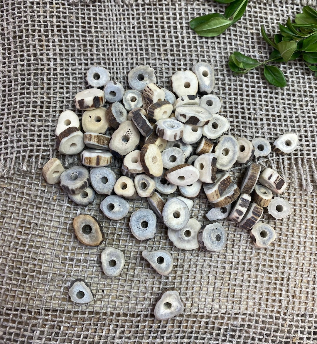 Deer Antler Beads, Real Deer Antler, Necklace Bracelets Drilled Antler ...
