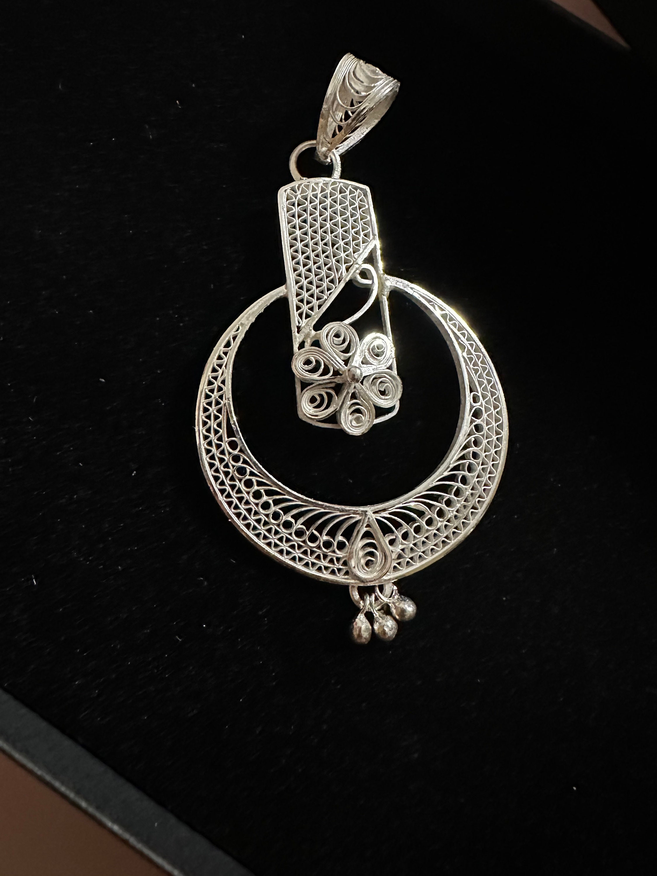 Silver Jewelry Pendant Filigree Handwork Wedding 925 Pure Silver ...