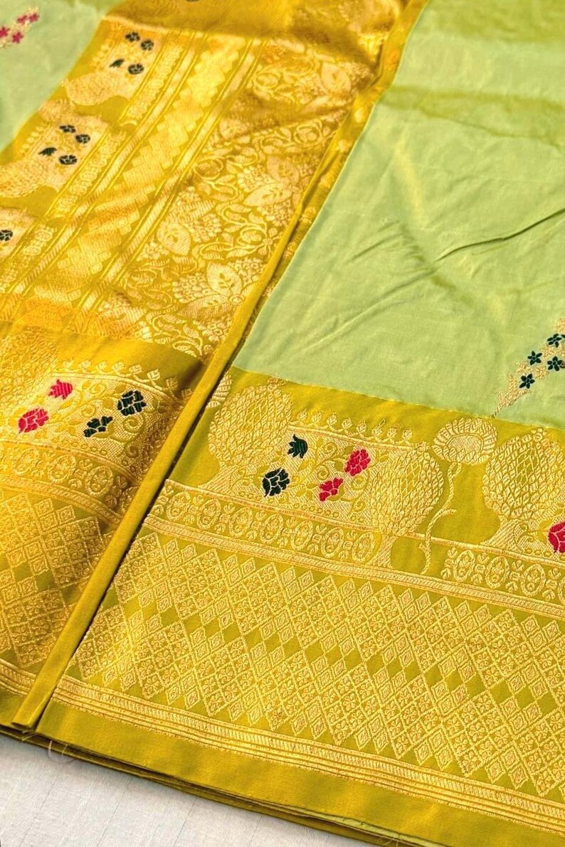 Meenakari Banarasi Silk Saree Exclusive Handloom Silk Mark Certified ...