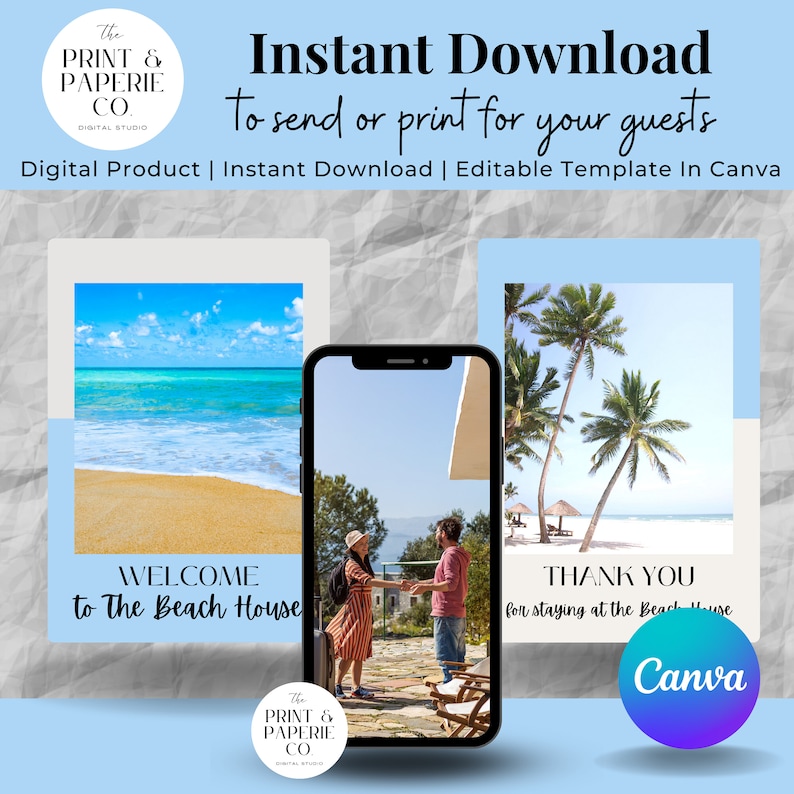 Beach House Rental Welcome Download Vacation Rental Template Custom ...