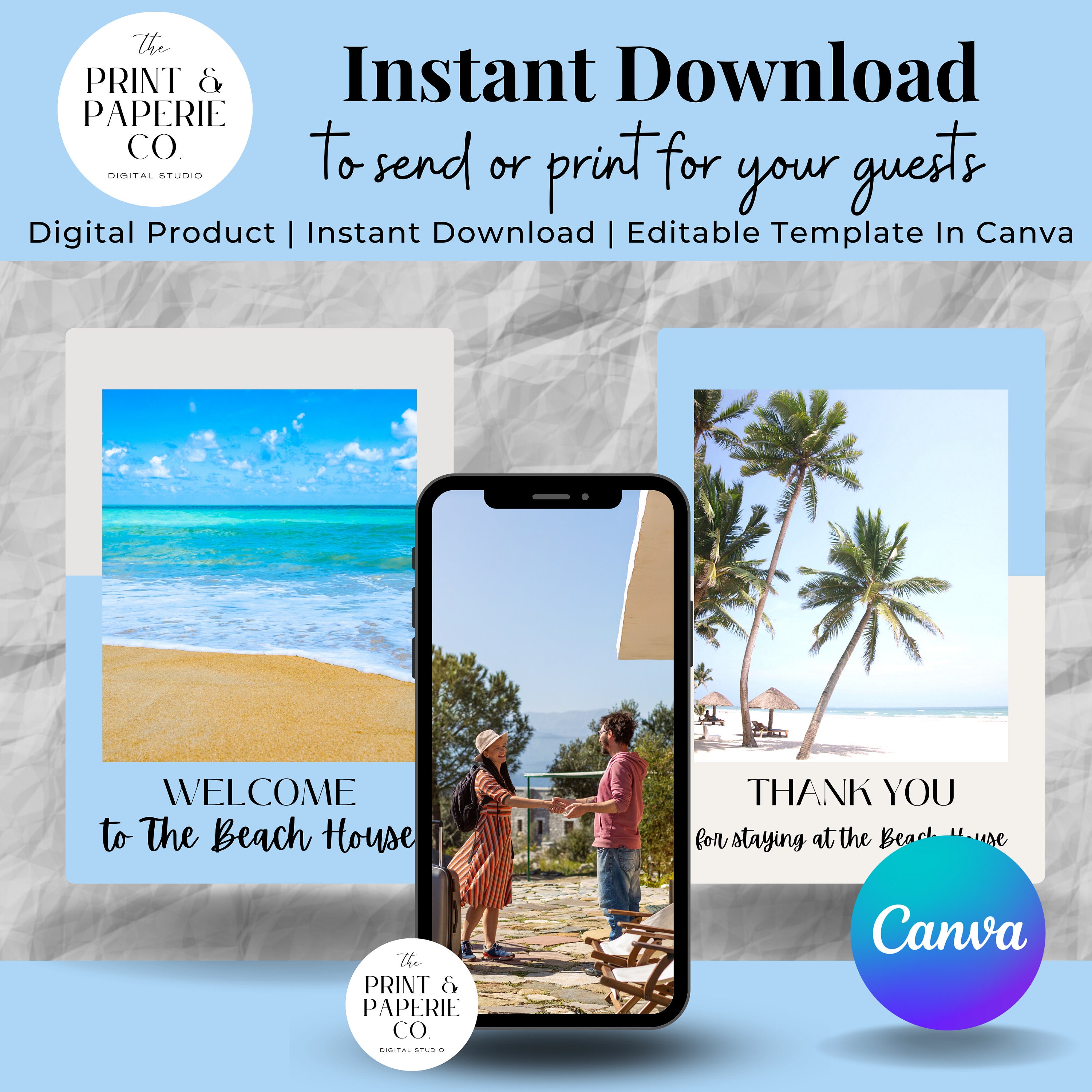 Beach House Rental Welcome Download Vacation Rental Template Custom ...