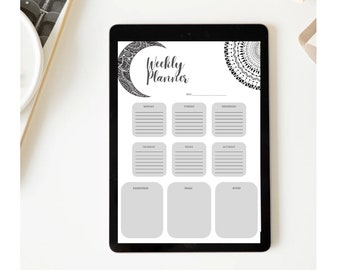 Pink Weekly Planner Template (printable PDF File) - Etsy