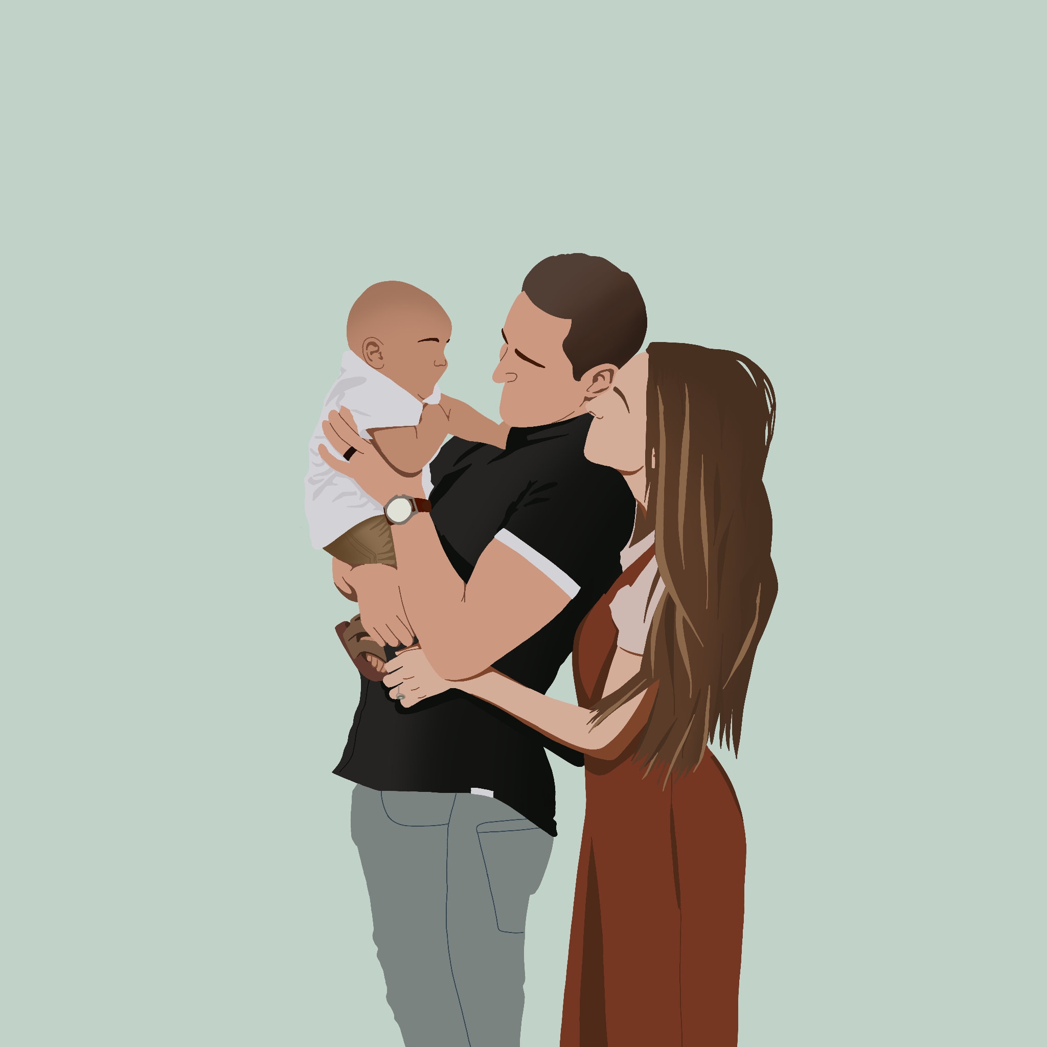 Faceless, Customisable Digital Art Illistration - Etsy