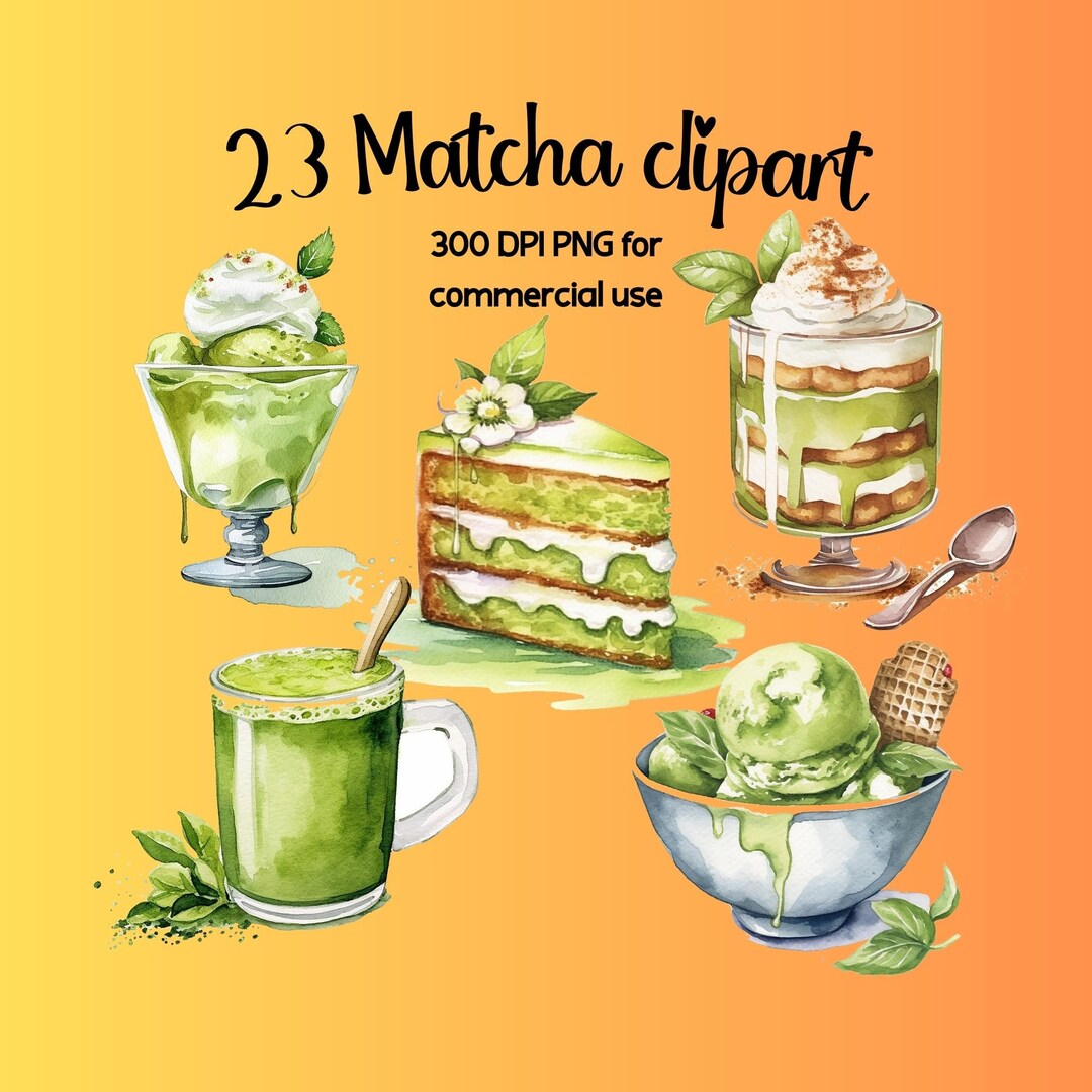 Macha Clipart Cake Clipart Cafe Clipart Swiss Rolls - Etsy Canada